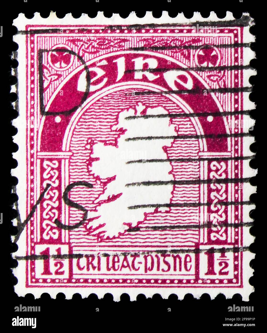 MOSCOW, RUSSIA - NOVEMBER 4, 2019: Postage stamp printed in Ireland ...