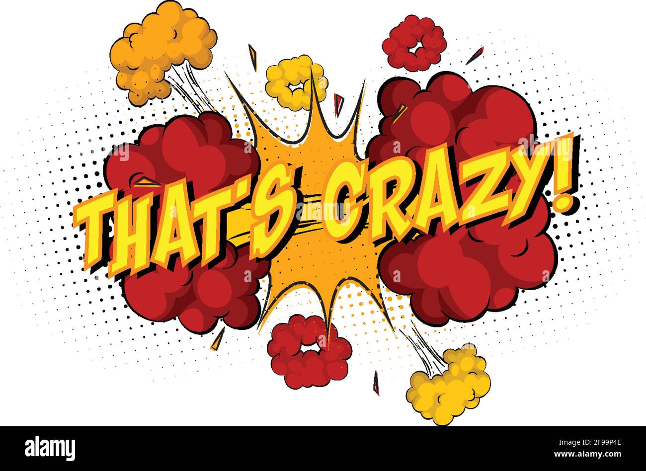 Word That's crazy on comic cloud explosion background illustration ...
