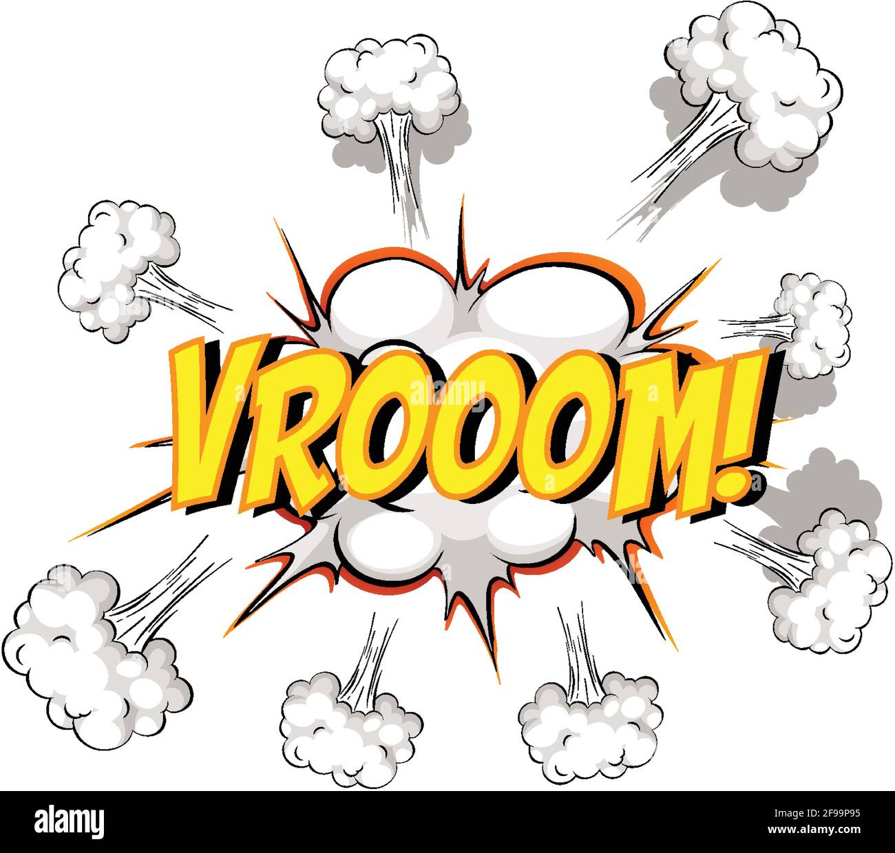 Comic speech bubble with vroom text illustration Stock Vector Image ...