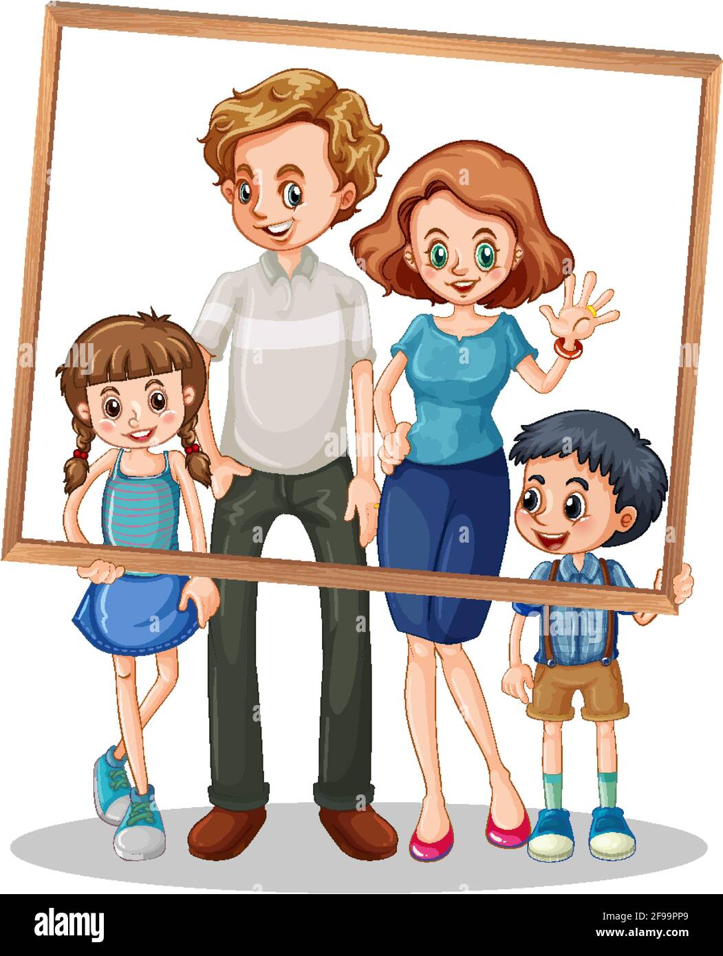 Isolated family picture with photo frame illustration Stock Vector ...