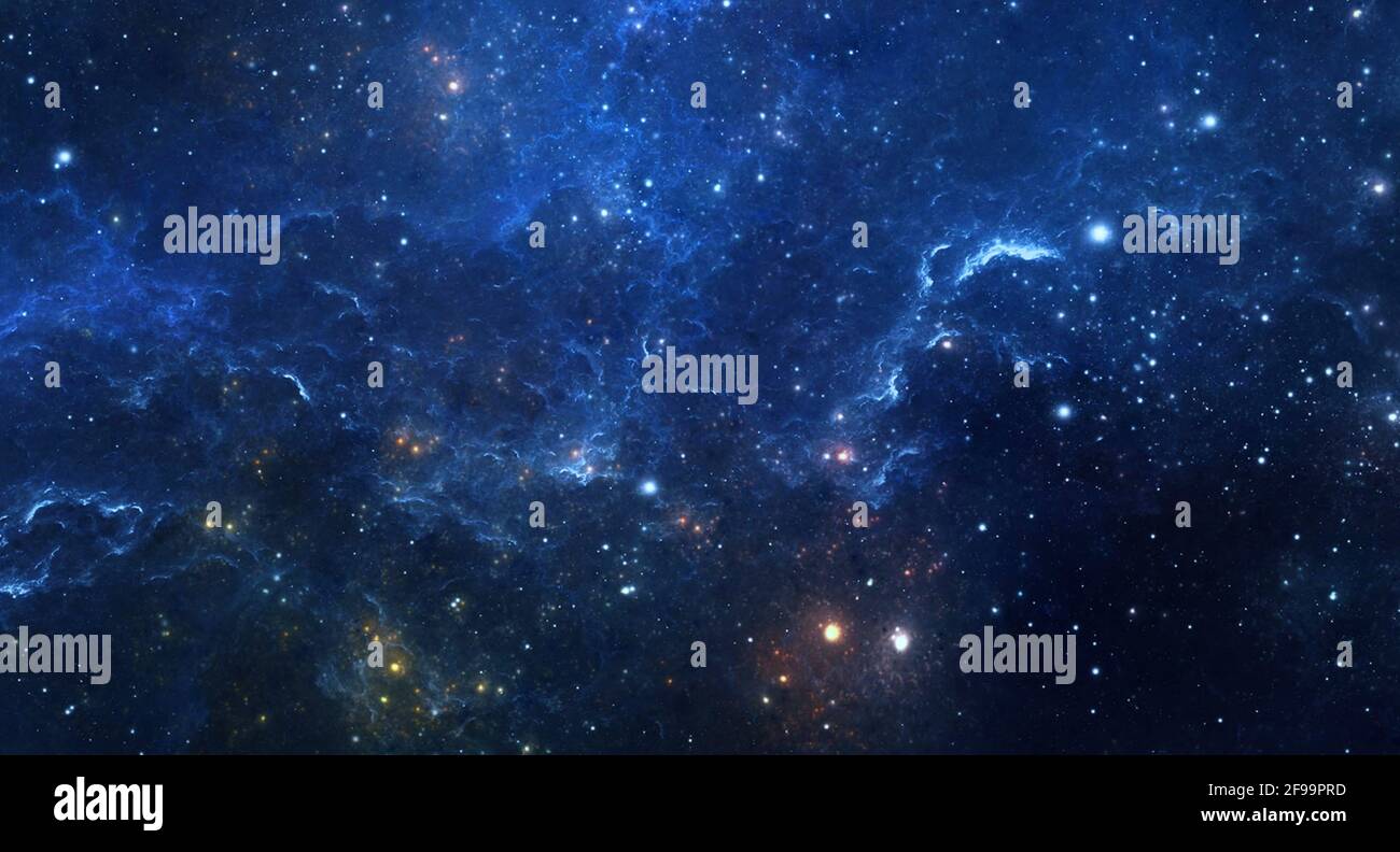 Dark blue outer space background with bright stars Stock Photo - Alamy
