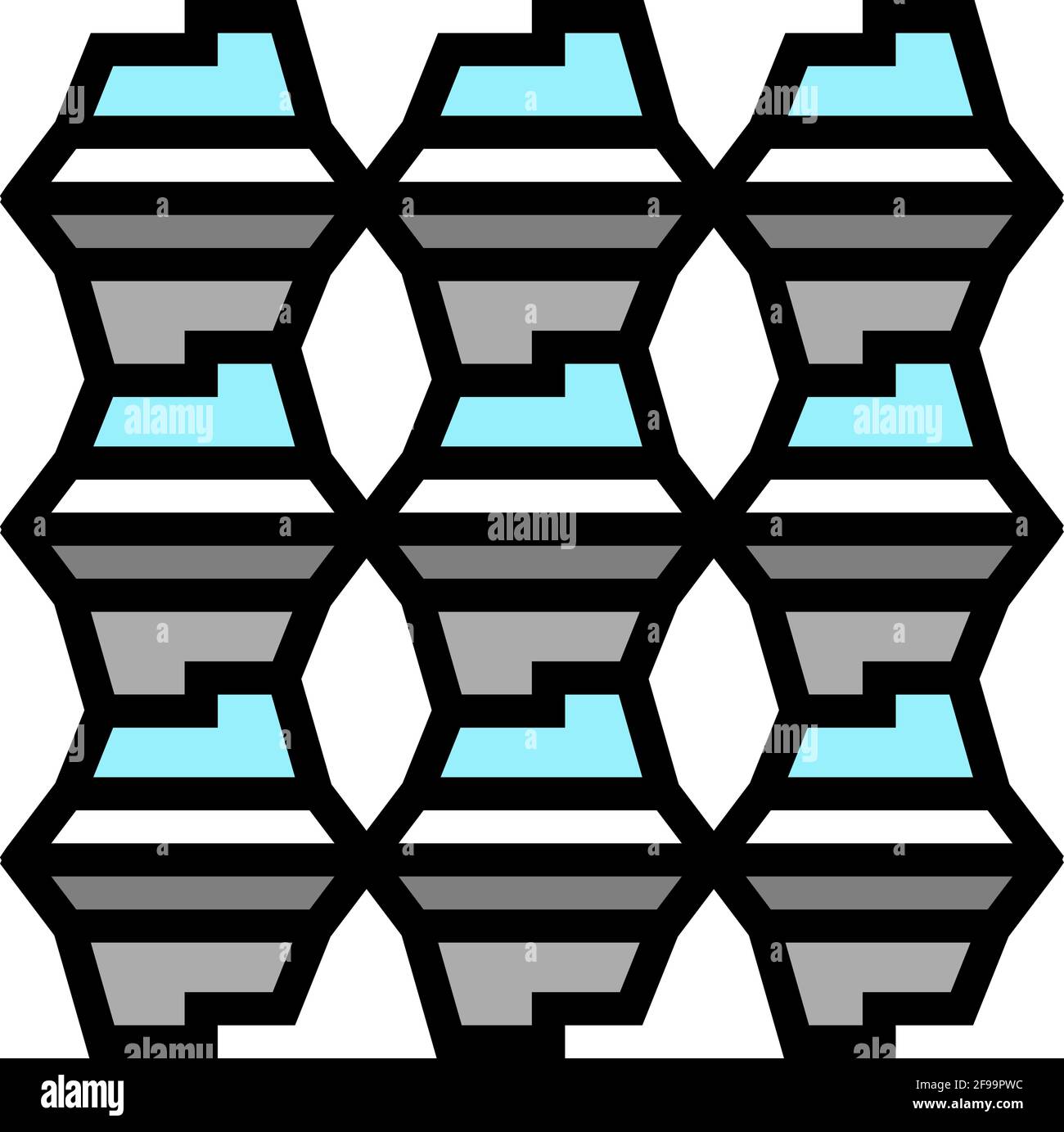 process aluminium production color icon vector illustration Stock ...