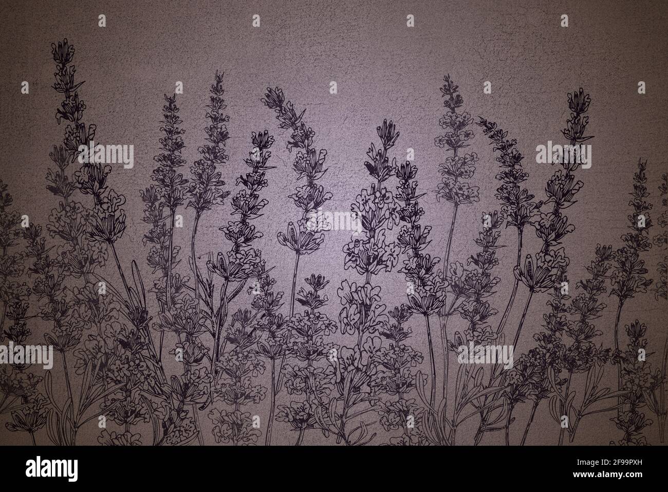 Fine Art Natural concrete Textures with Hand drawn Lavender Flower ...