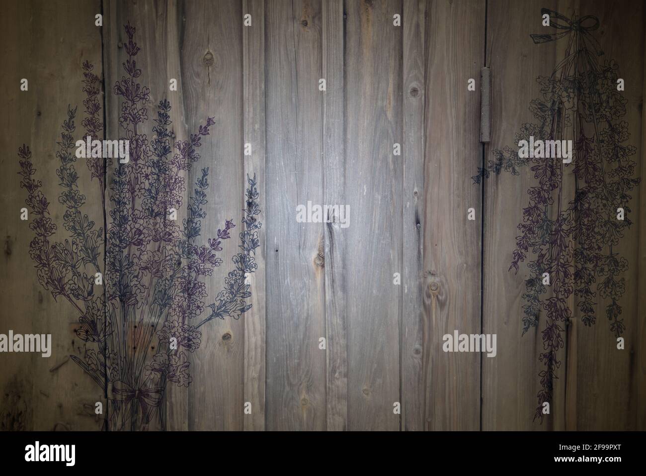 Fine Art Natural wood Textures with Hand drawn Lavender Flower overlay ...