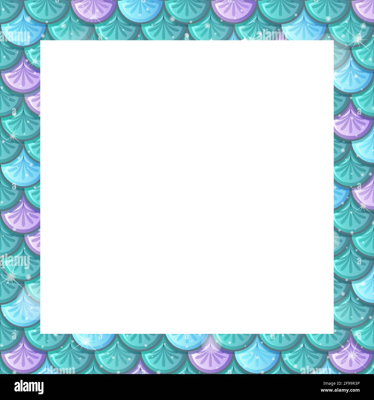 Vector cartoon kids with square border frame background hi-res stock ...