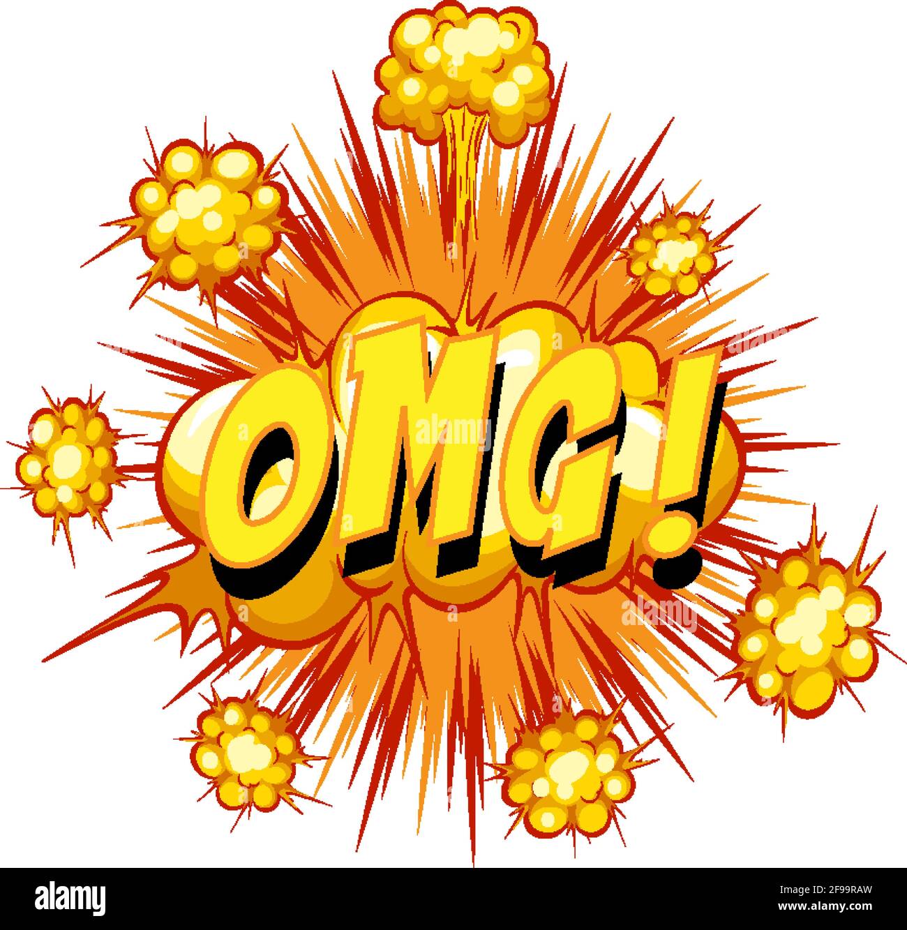 Comic speech bubble with omg text illustration Stock Vector Image & Art ...