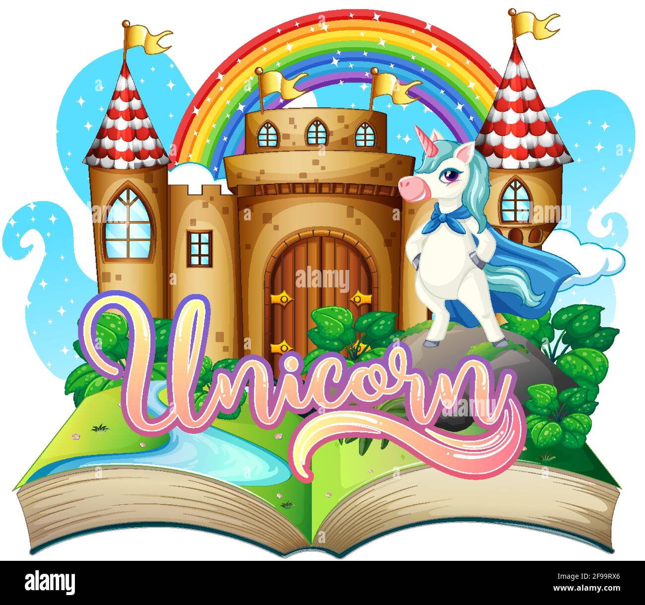 3D pop up book with fairy tale theme illustration Stock Vector Image ...