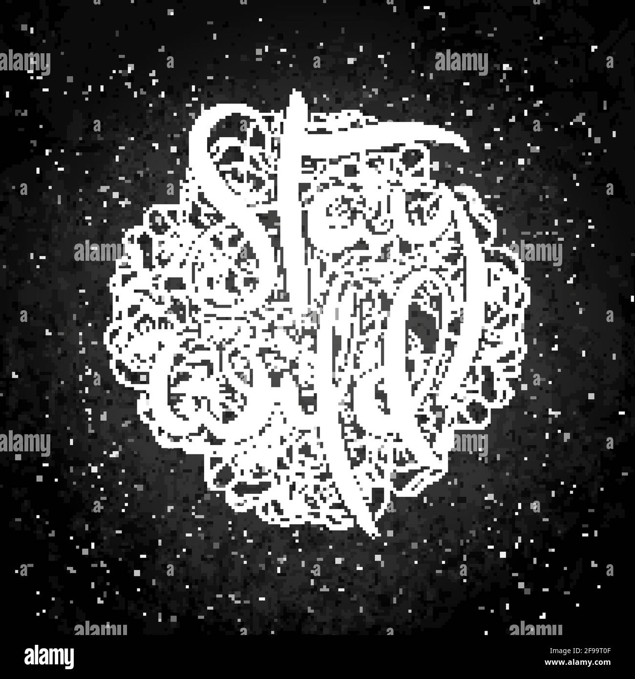 Stay Wild. Hand lettering grunge card with flower background ...