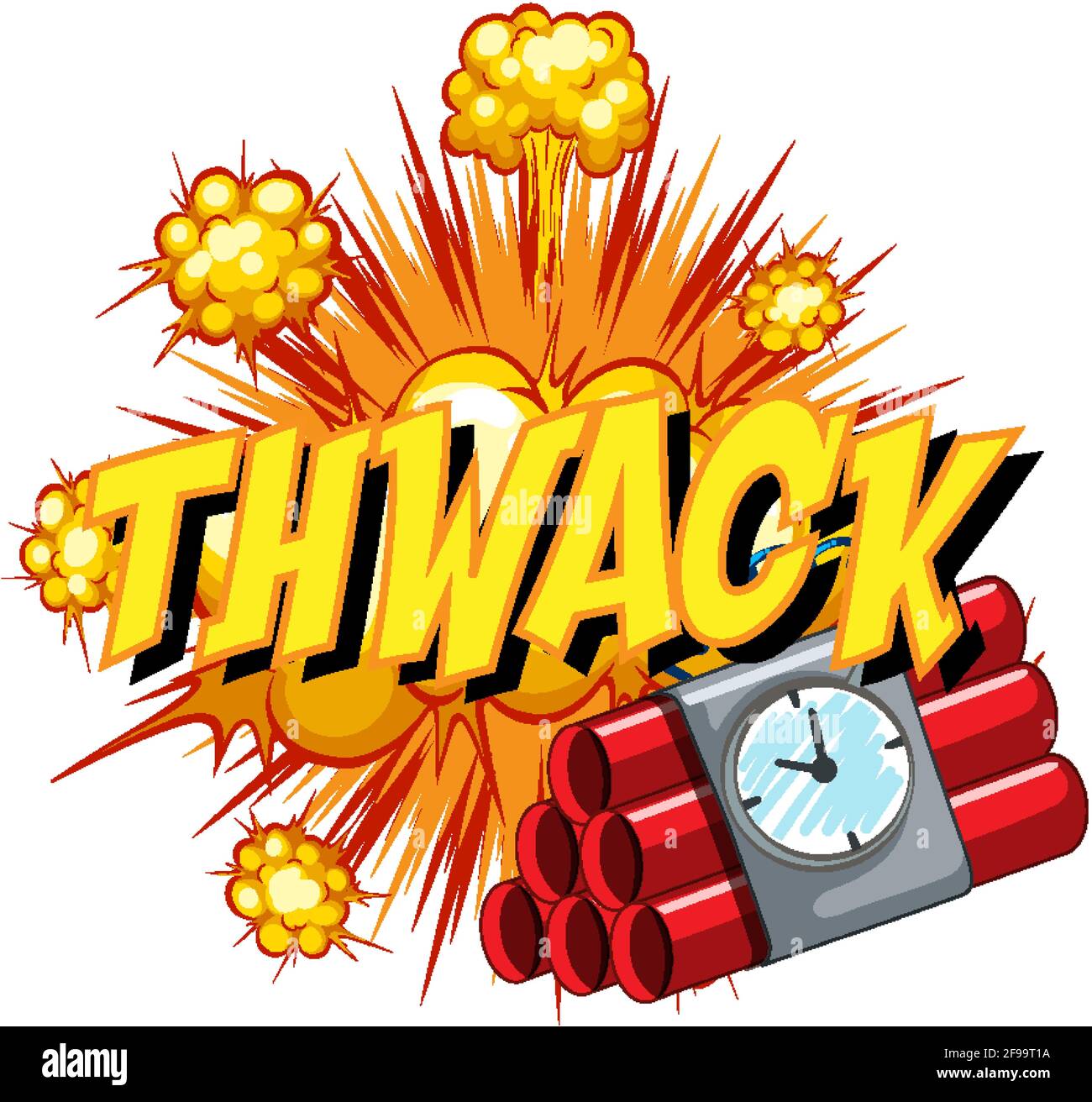 Comic speech bubble with thwack text illustration Stock Vector Image ...