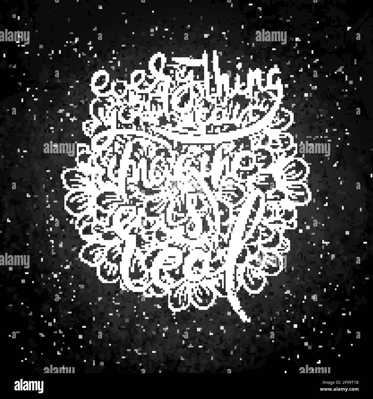 Everything You Can Imagine is Real. Hand lettering grunge card with ...