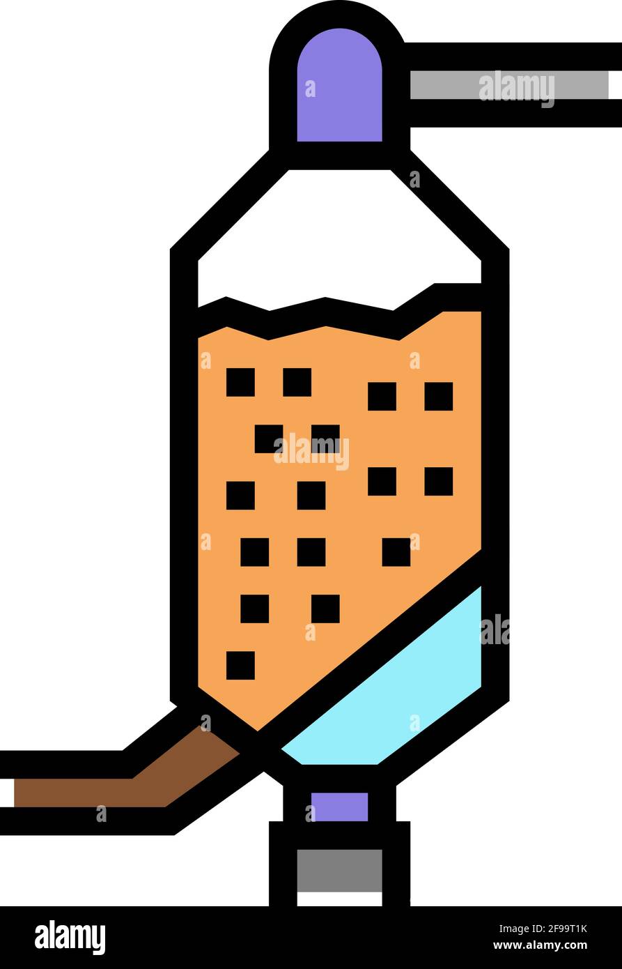 leaching aluminium production color icon vector illustration Stock ...