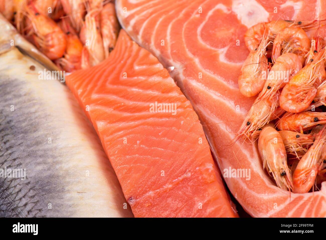 composition consists of chopped pieces of fresh fish and shrimp Stock ...