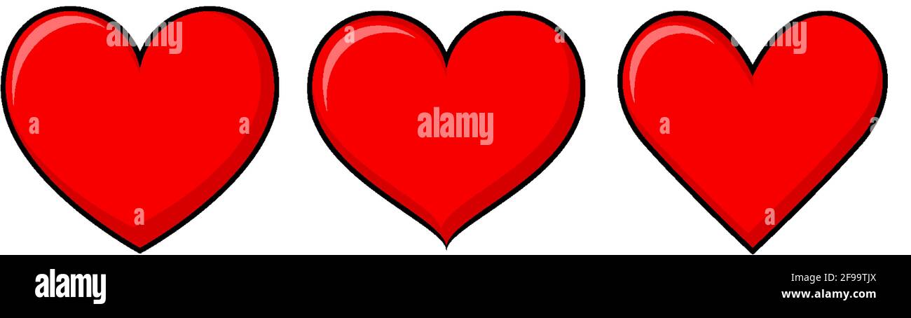 Set of different shapes of heart illustration Stock Vector Image & Art ...