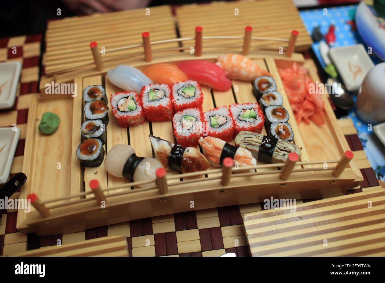 Plate ready to eat sushi set dining table hi-res stock photography and ...