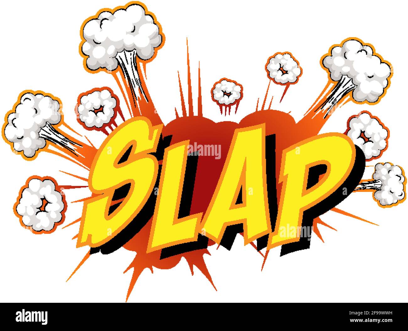 Comic speech bubble with slap text illustration Stock Vector Image ...