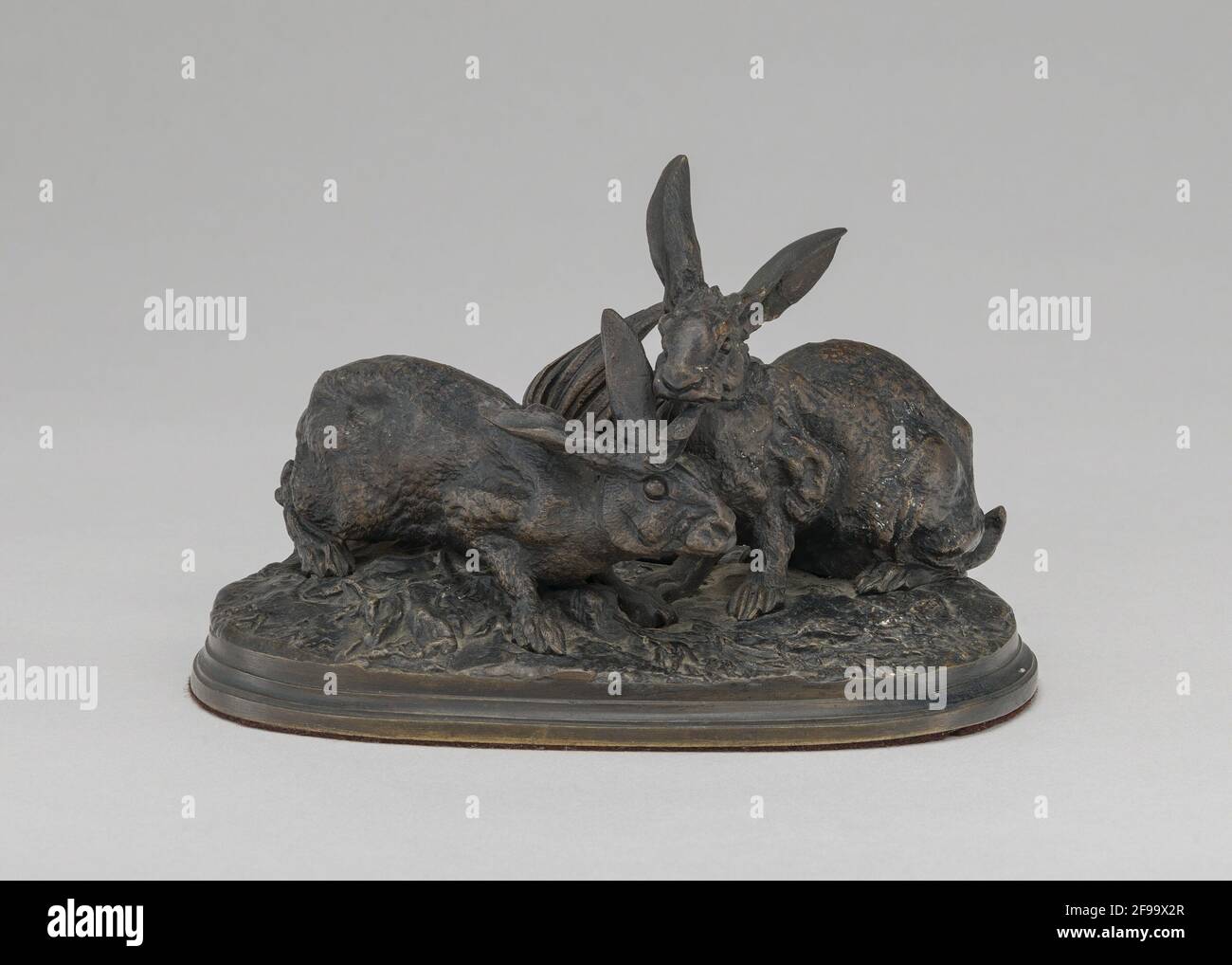 Group of Rabbits, model after 1846, cast probably before 1879 Stock ...