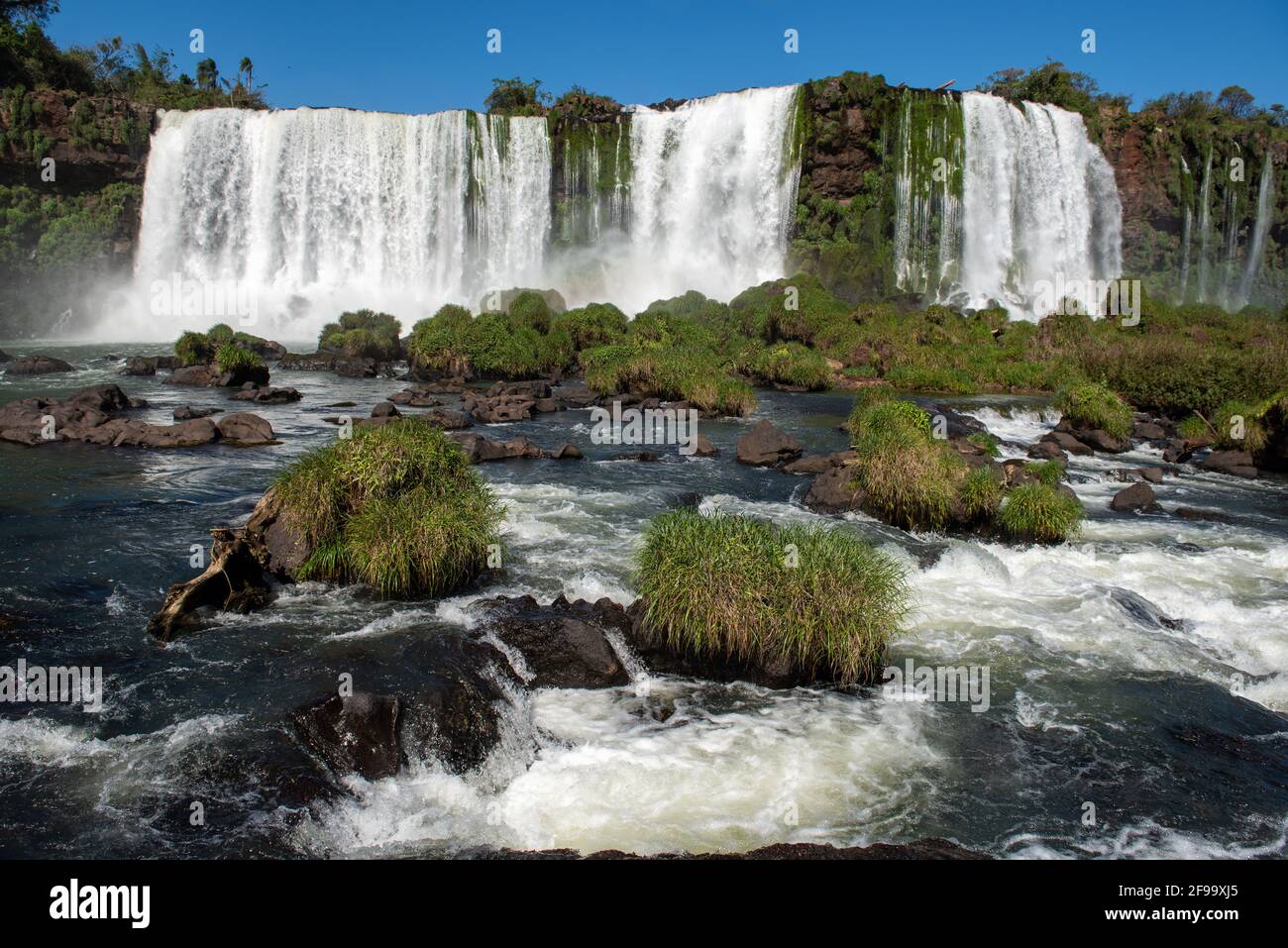 Iguazu Waterfall in Brasil - spectacular view Stock Photo - Alamy