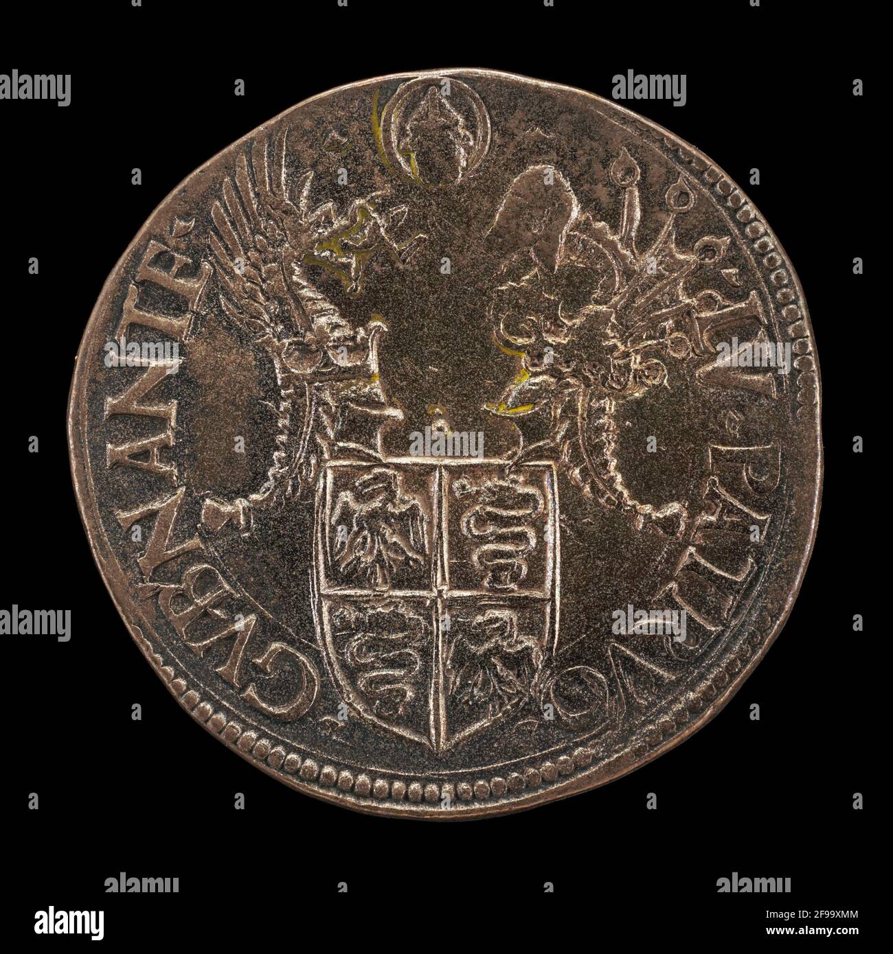 Shield with Two Crests [reverse], 16th century Stock Photo - Alamy