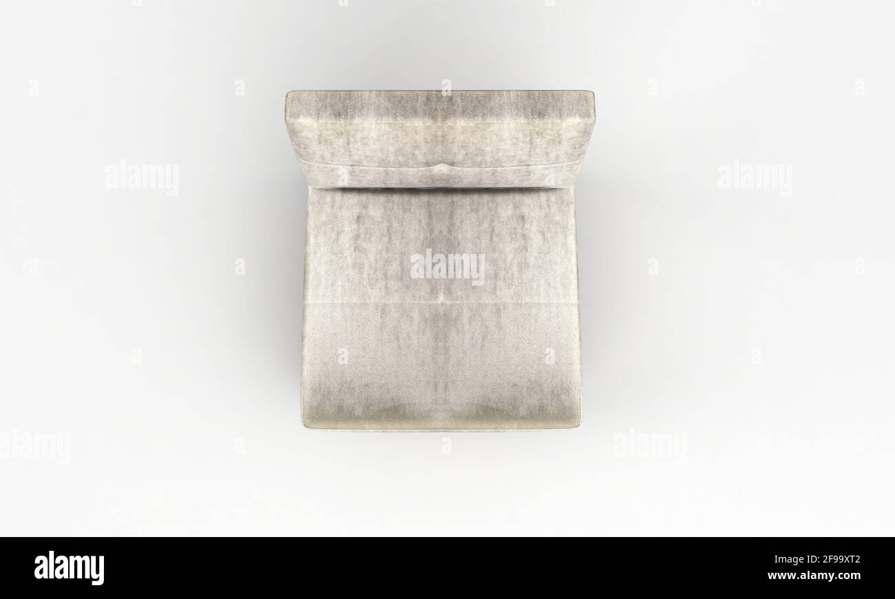 Top view of a soft fancy chair on a white plain background Stock Photo ...