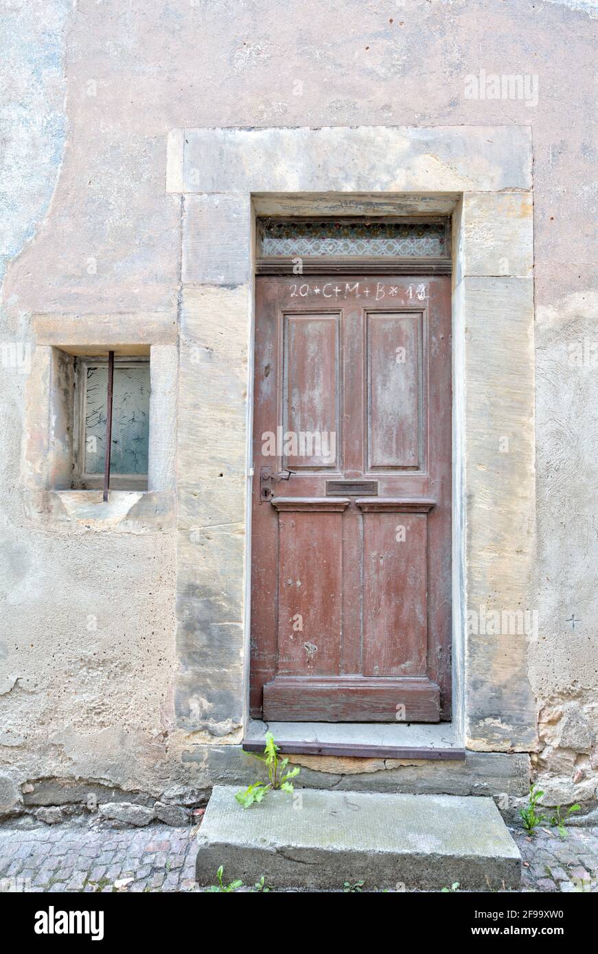 Front door, window, house facade, facade, architecture, old, Haßberge ...