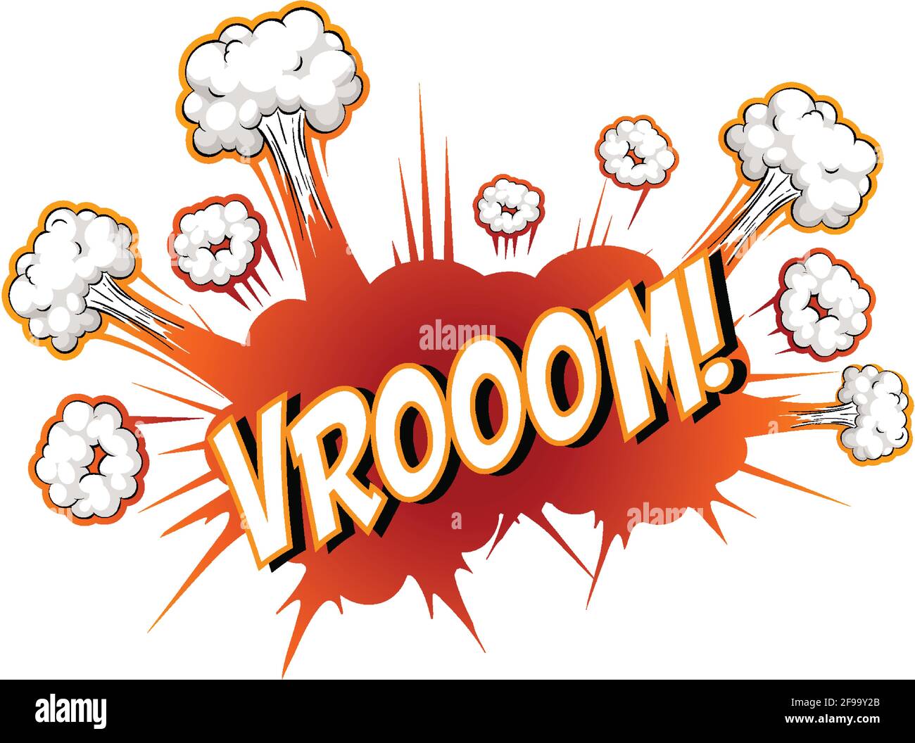 Comic speech bubble with vroom text illustration Stock Vector Image ...
