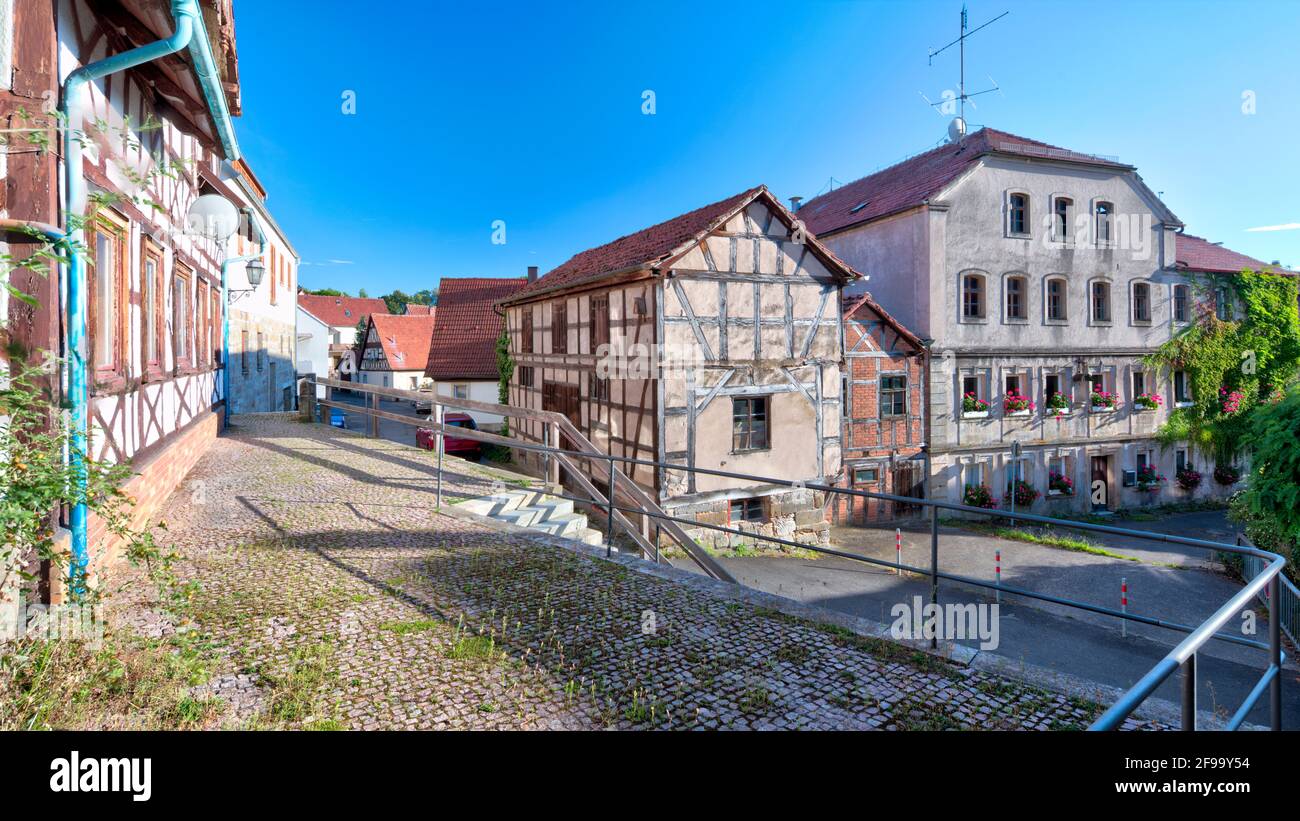 House facade, facade, half-timbered, architecture, old, Haßberge, Ebern ...