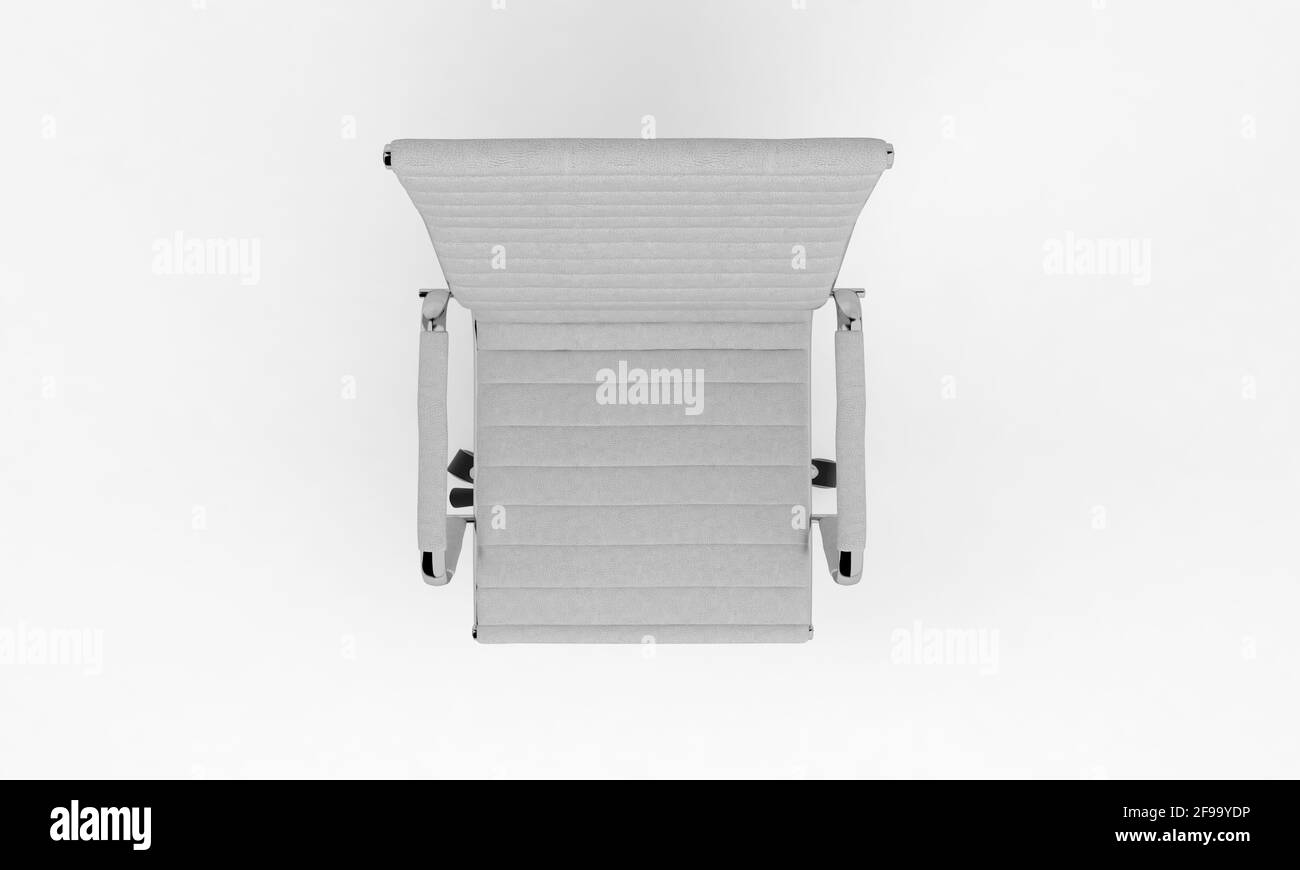 Top view of a gray office chair on a white plain background Stock Photo ...
