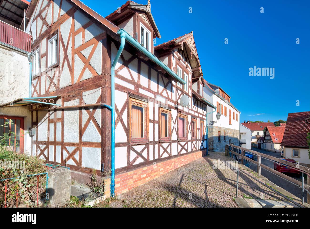 House facade, facade, half-timbered, architecture, old, Haßberge, Ebern ...