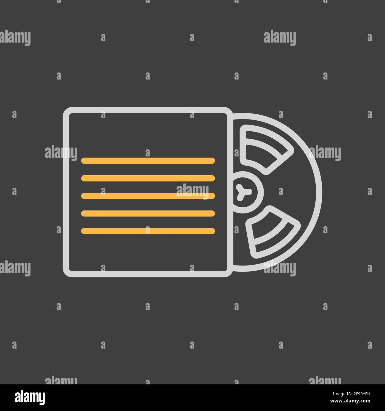 Magnetic tape reel, retro music tape storage vector icon. Music sign ...