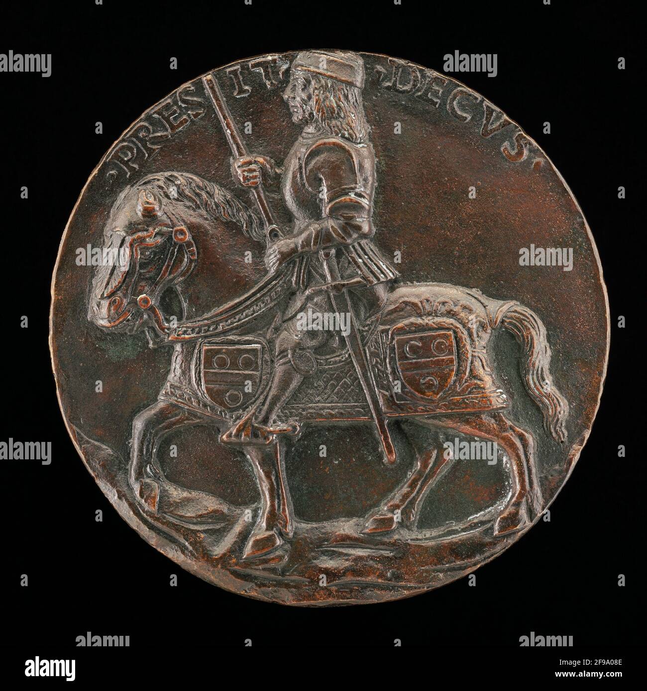 Jean du Mas on a Horse Wearing Chanfron and Bardings [reverse], 1494/ ...
