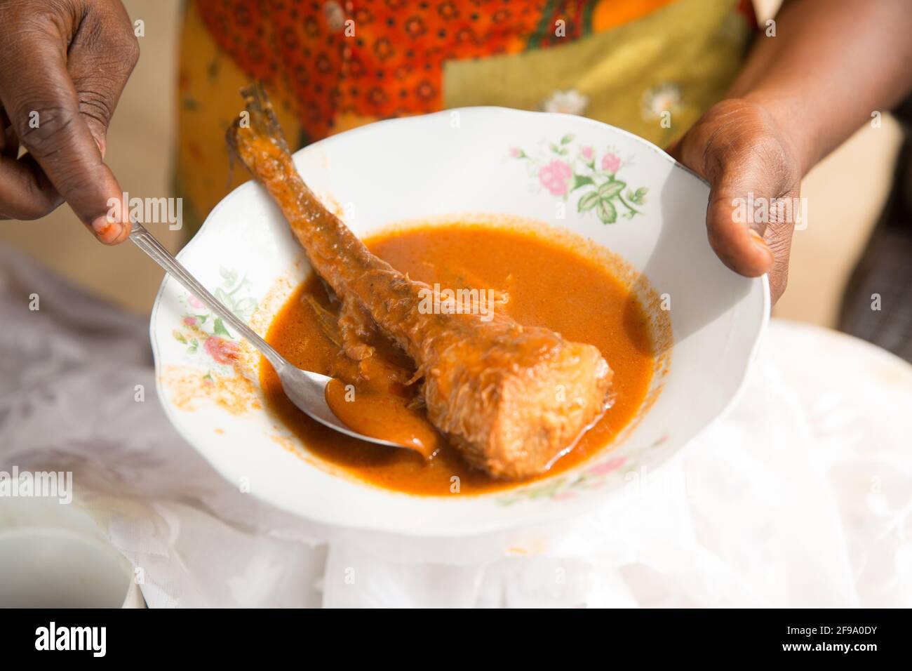 Traditional food preparation, Benin, West Africa Stock Photo - Alamy