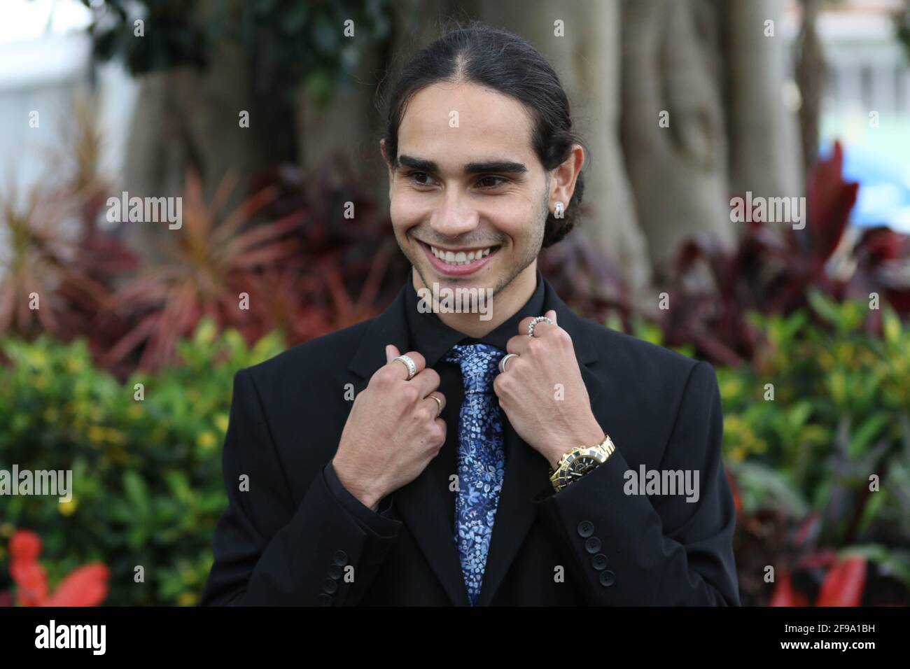 Sydney, Australia. 17th April 2021. Isaiah Firebrace, singer and X ...