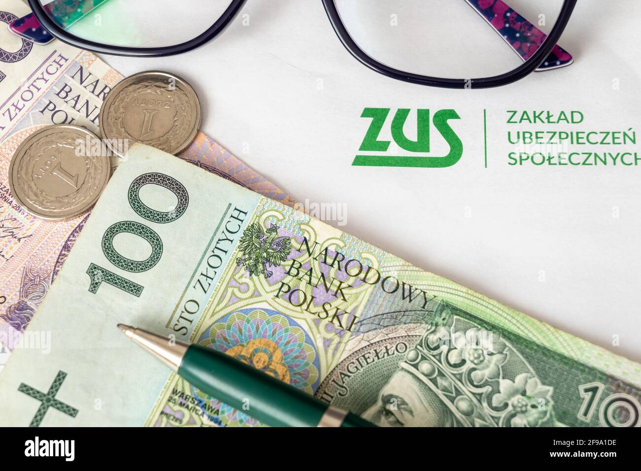Gdansk, Poland - April 17, 2021: ZUS (National Social Insurance Company ...