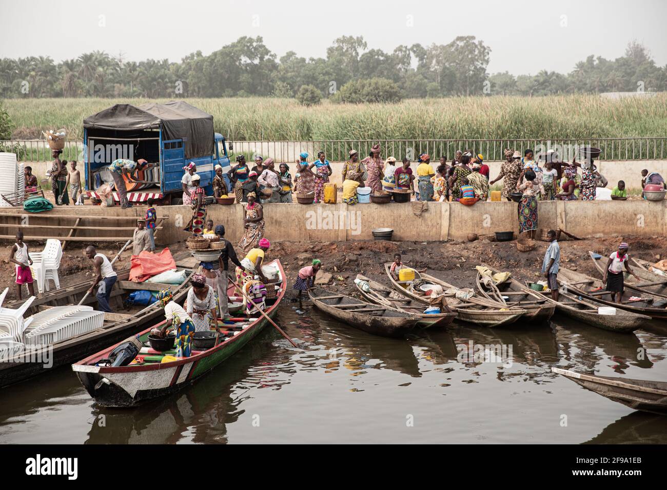 Ganvie Lake Village, Benin, West Africa Stock Photo - Alamy