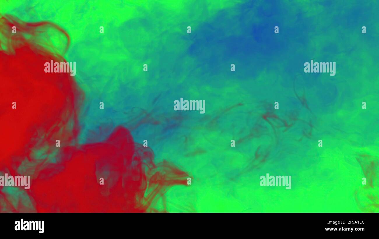 3D illustration - Colorfull smoke slowly floating through space against ...