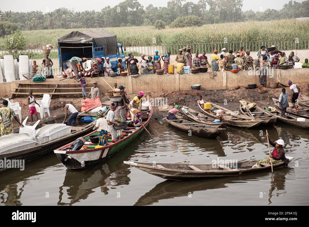 Ganvie Lake Village, Benin, West Africa Stock Photo - Alamy