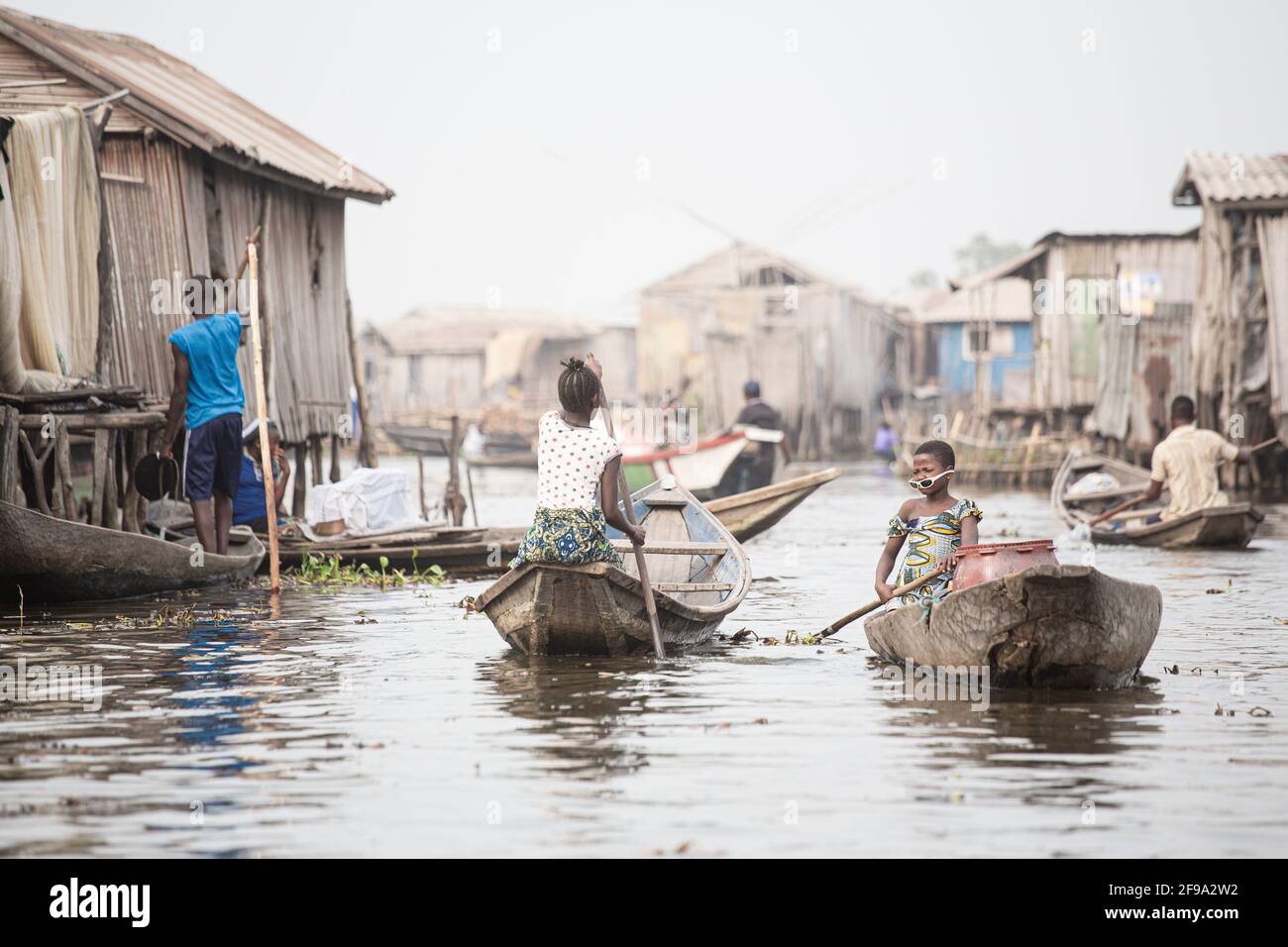 Ganvie Lake Village, Benin, West Africa Stock Photo - Alamy