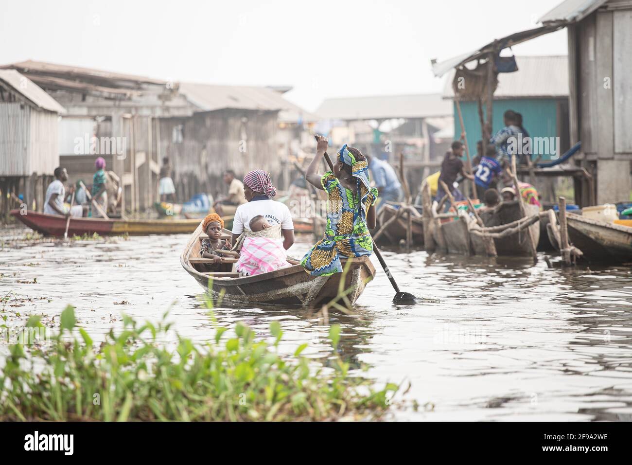 Ganvie Lake Village, Benin, West Africa Stock Photo - Alamy