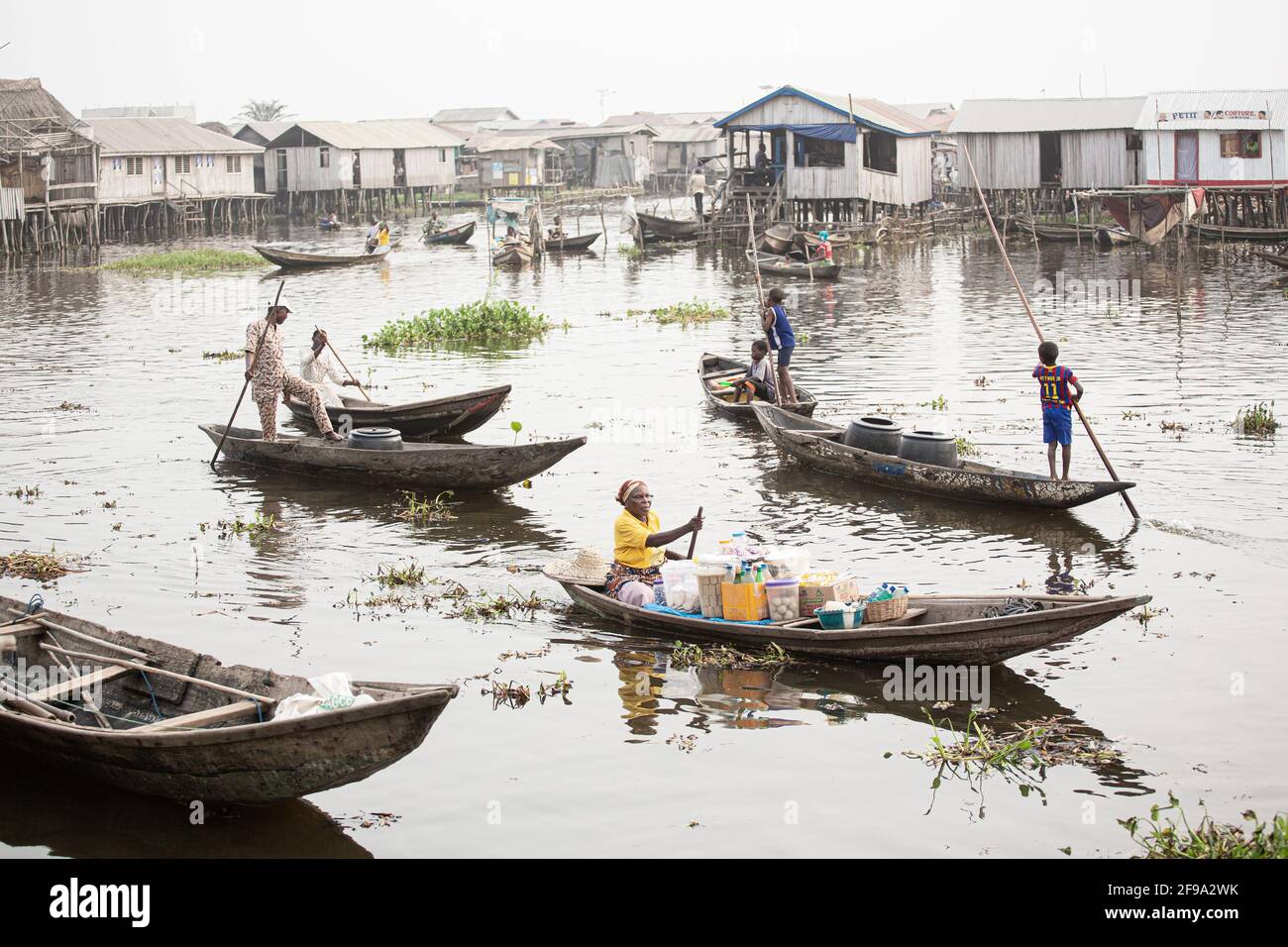 Ganvie Lake Village, Benin, West Africa Stock Photo - Alamy