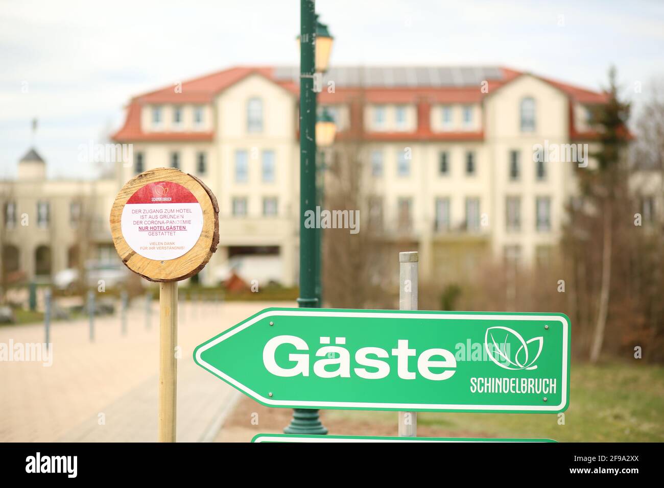 Stolberg, Germany. 16th Apr, 2021. View of the Hotel Naturressort ...