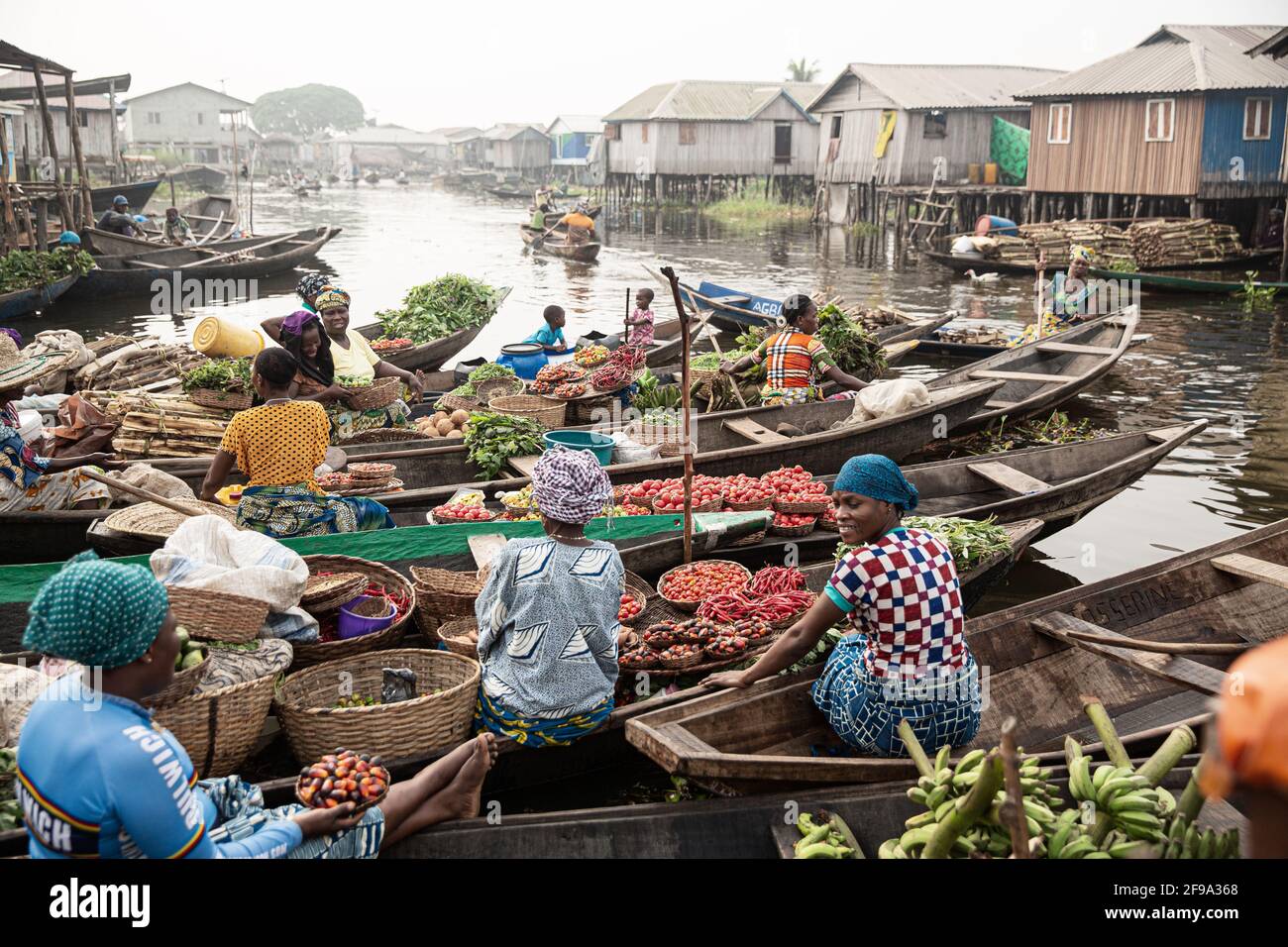 Ganvie Lake Village, Benin, West Africa Stock Photo - Alamy