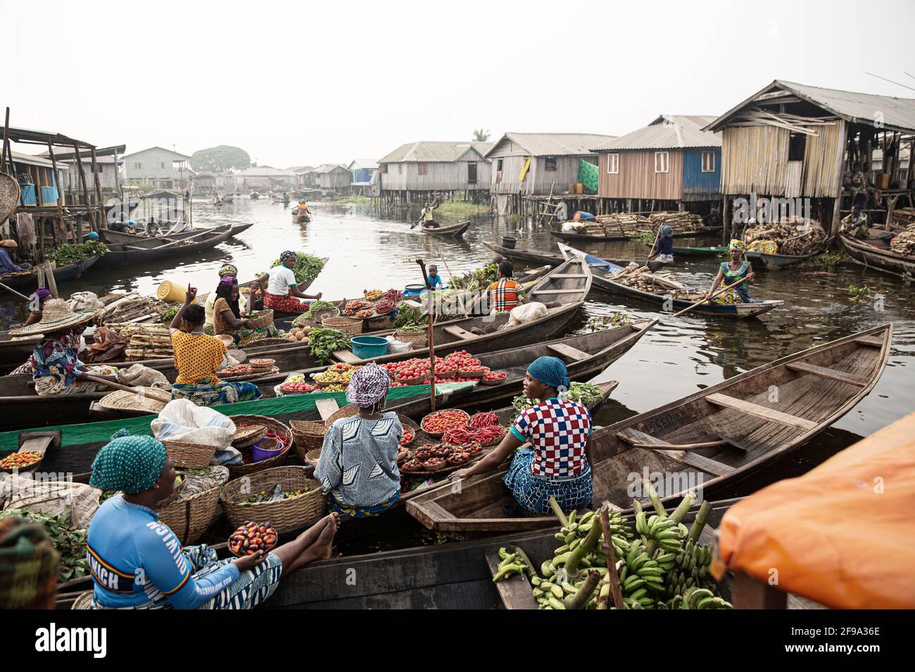 Ganvie Lake Village, Benin, West Africa Stock Photo - Alamy