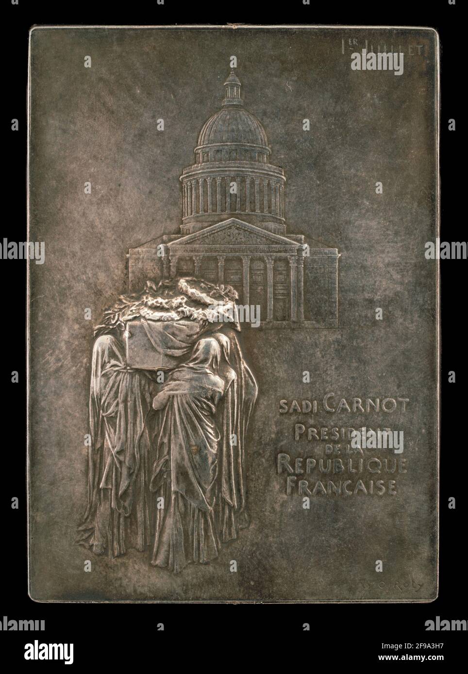 The Body of President Sadi Carnot Borne to the Panthéon [obverse], 1894 ...