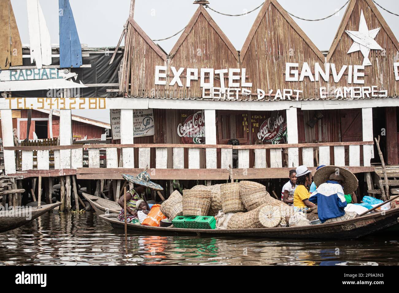 Ganvie Lake Village, Benin, West Africa Stock Photo - Alamy
