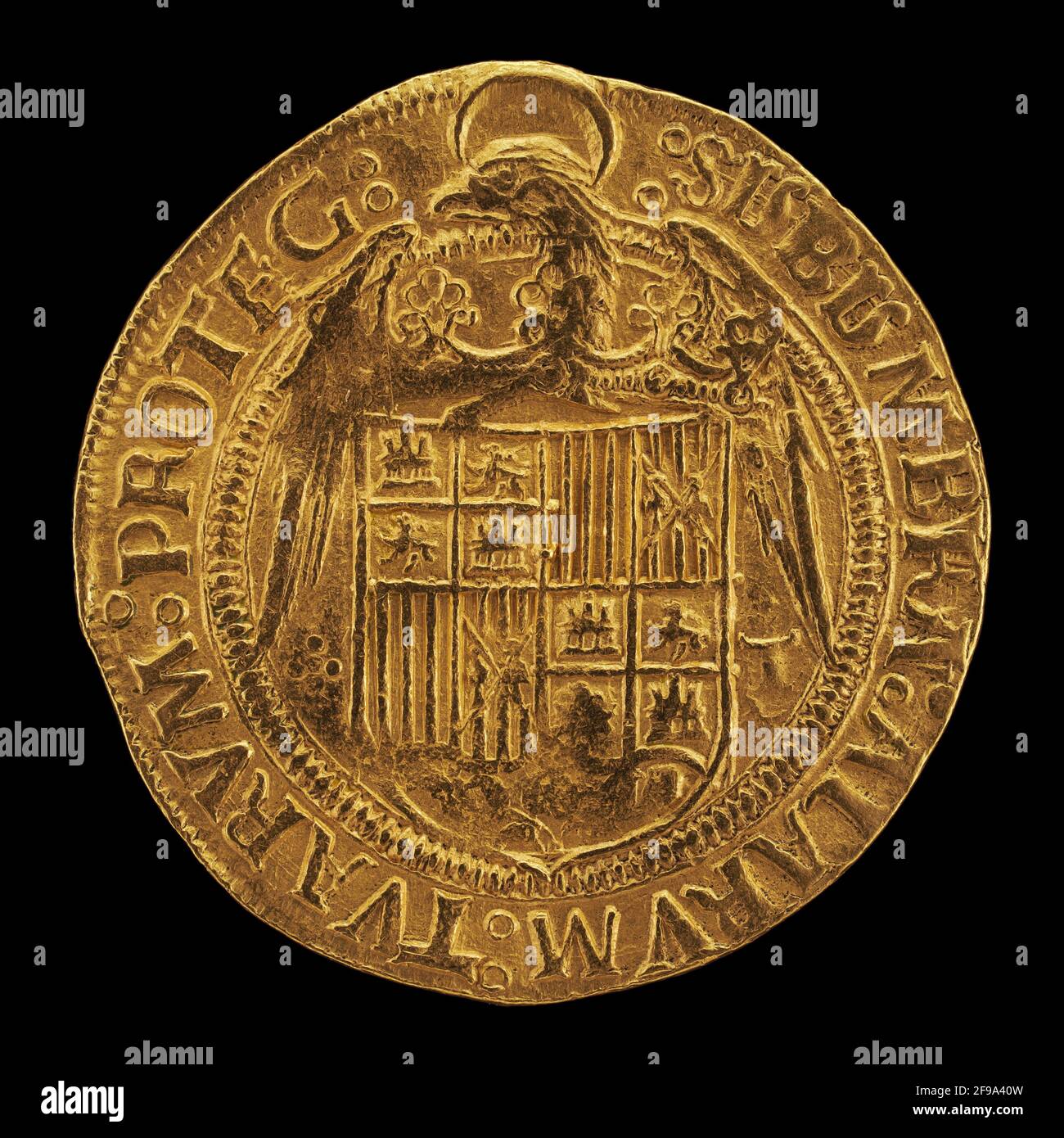 Eagle Displaying Crowned Shield of Aragon and Castile [reverse], 16th ...
