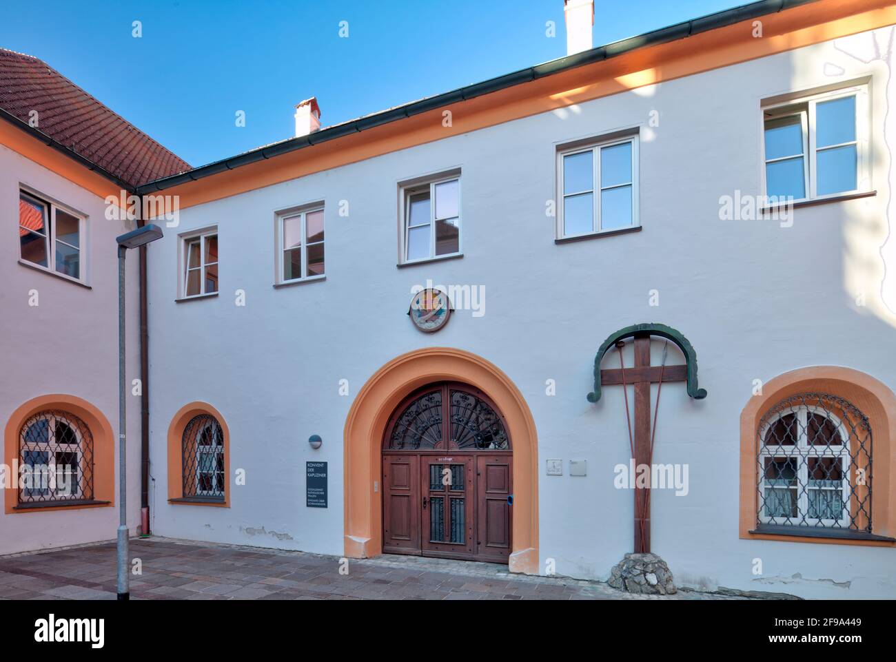 Convent of the Capuchins, former Franciscan monastery, house facade ...