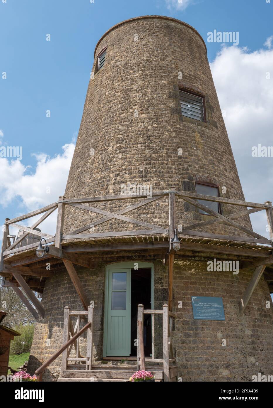 Tower of an old mill seen in the south of England, UK Stock Photo - Alamy