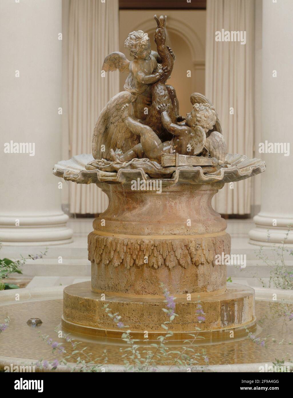 Cherubs playing with a swan hi-res stock photography and images - Alamy