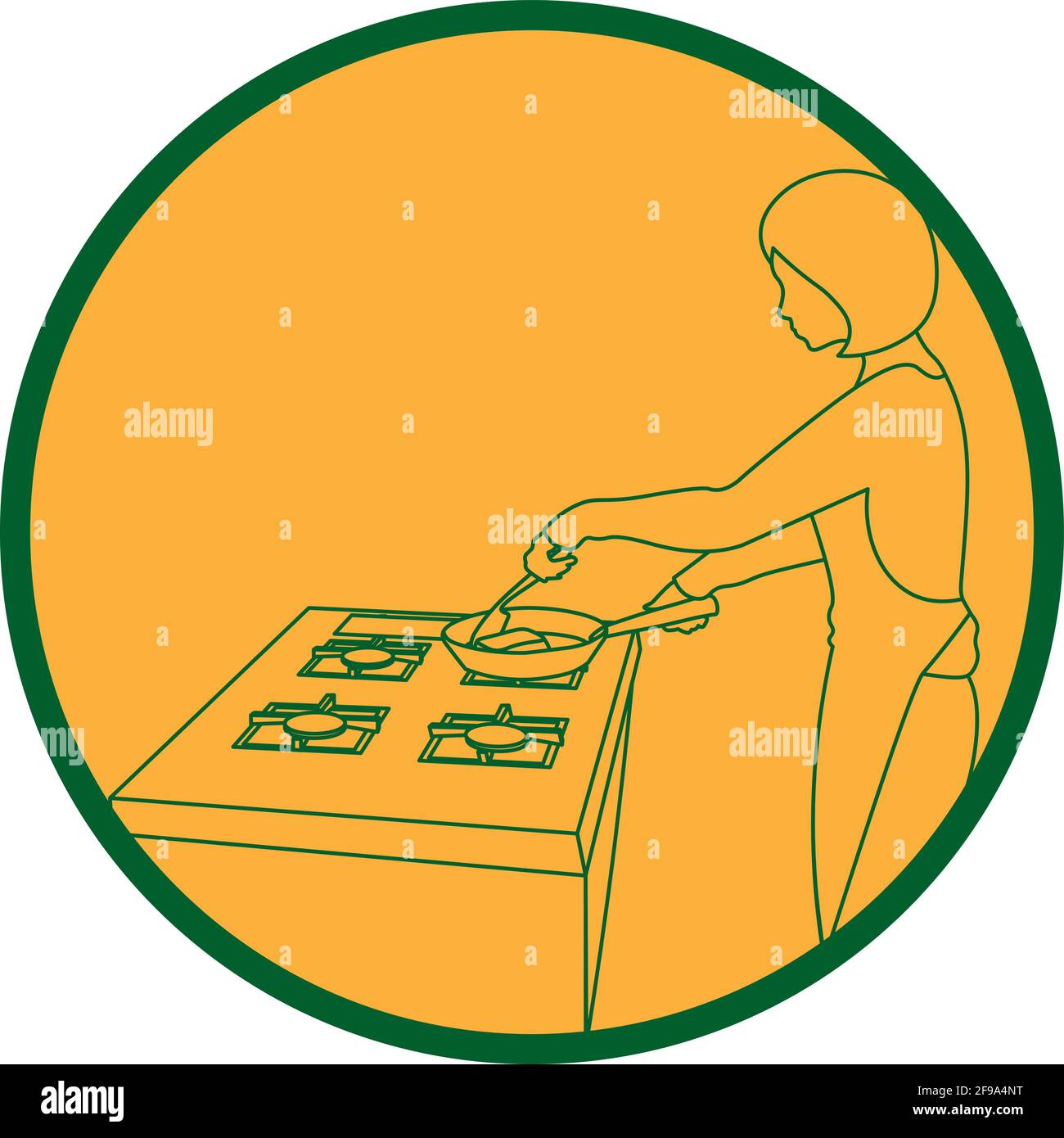 Women food circle line Stock Vector Images - Alamy