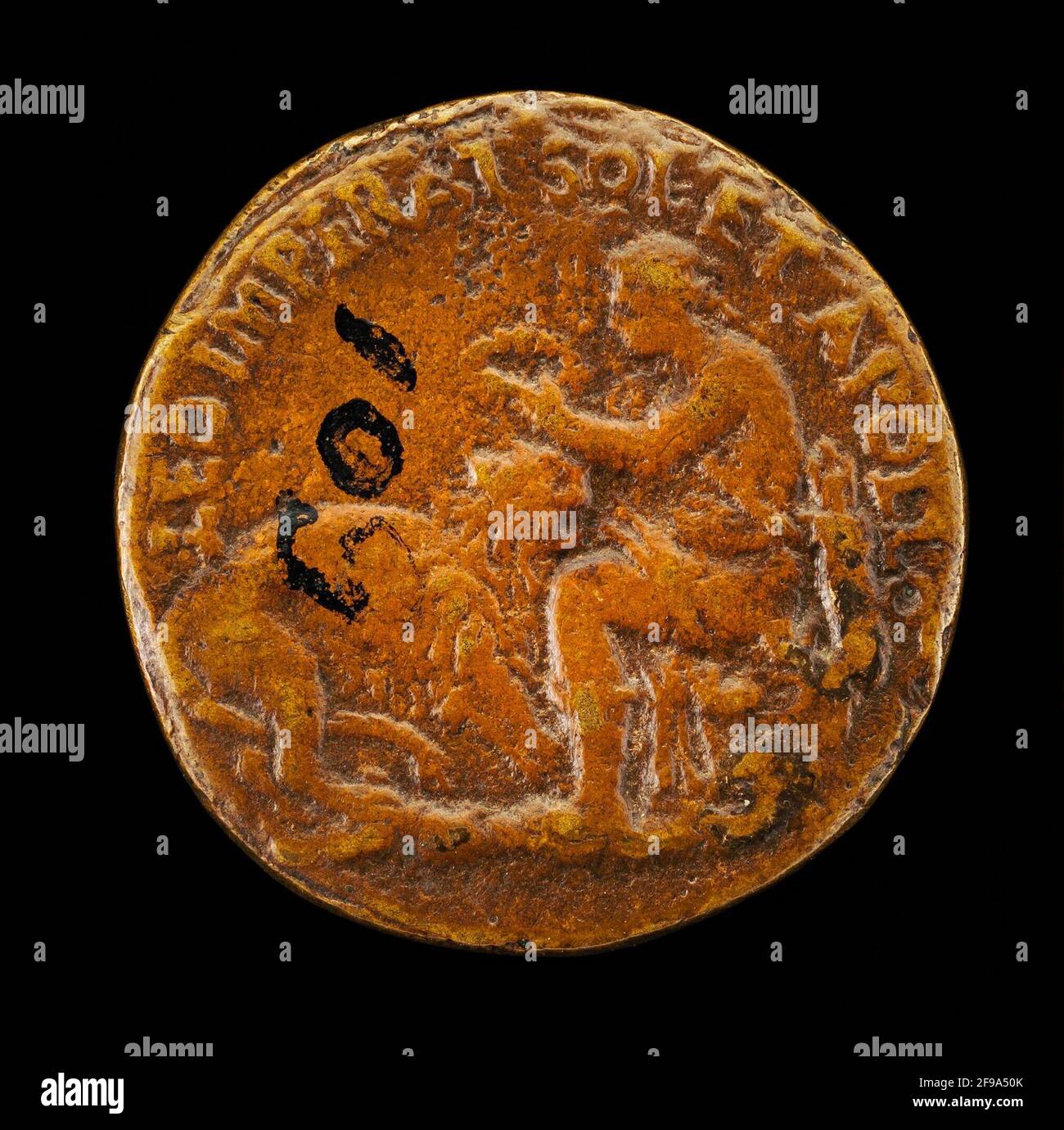 Apollo Placing a Wreath on a Lion [reverse], 1556/1558 Stock Photo - Alamy
